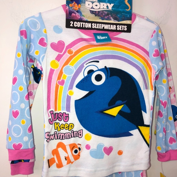 Disney | Pajamas | Disney Finding Dory 4 Piece Pajama Set | Poshmark